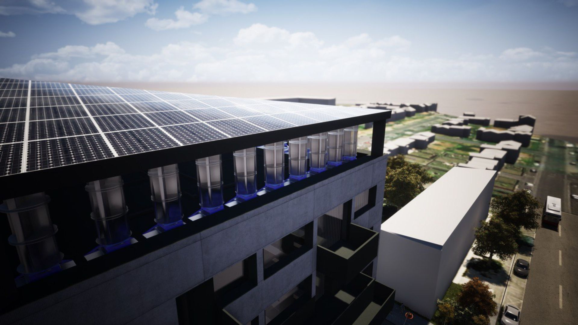 This company combines solar and wind power in one renewable energy ...