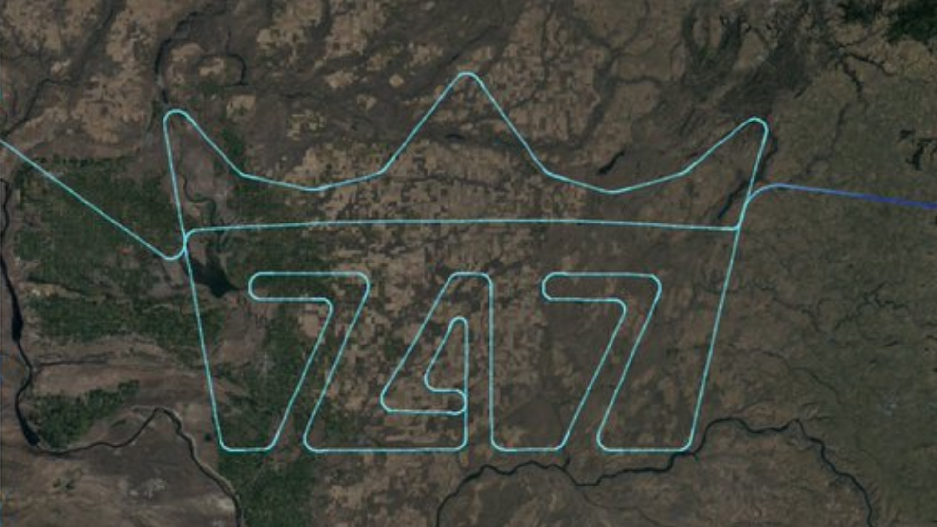 Final Boeing 747: Pilots of the aircraft draw crown in the air