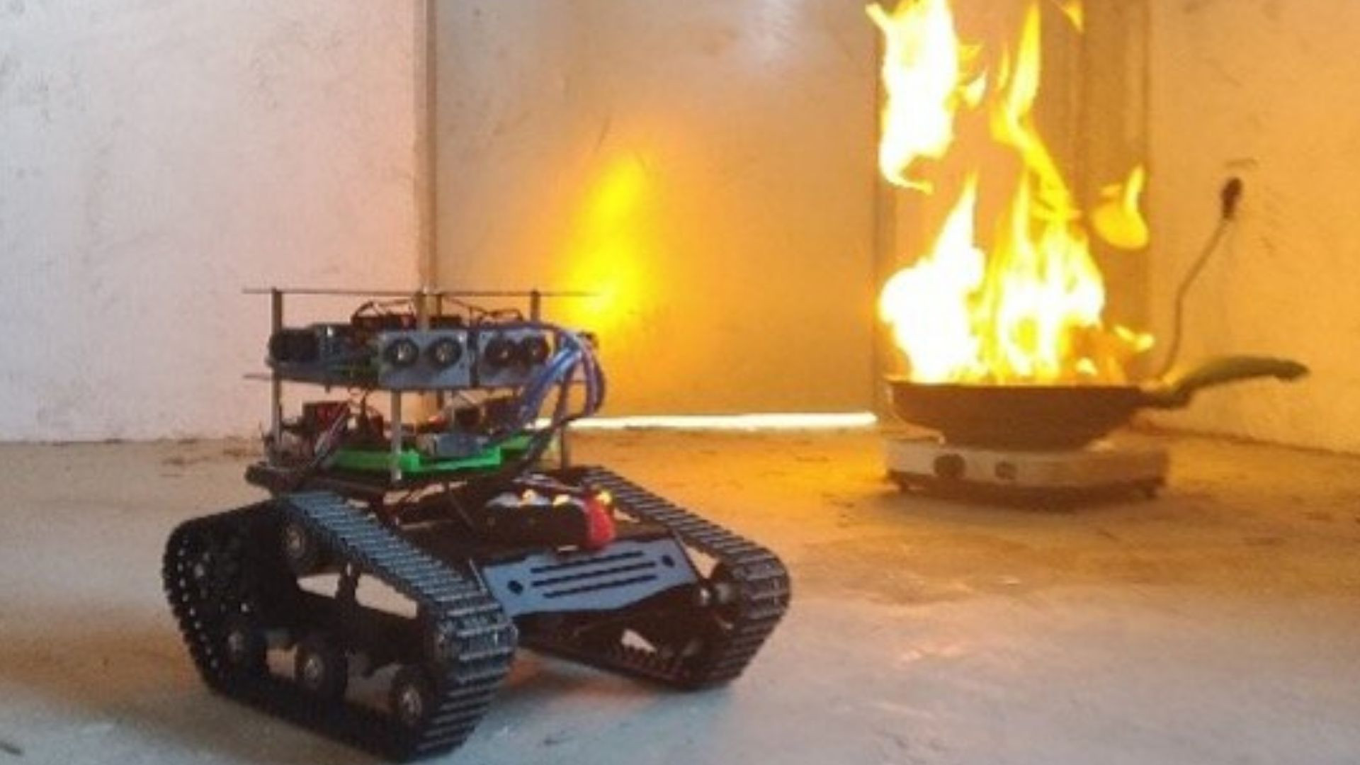 This autonomous ground robot helps firefighters in enclosed spaces