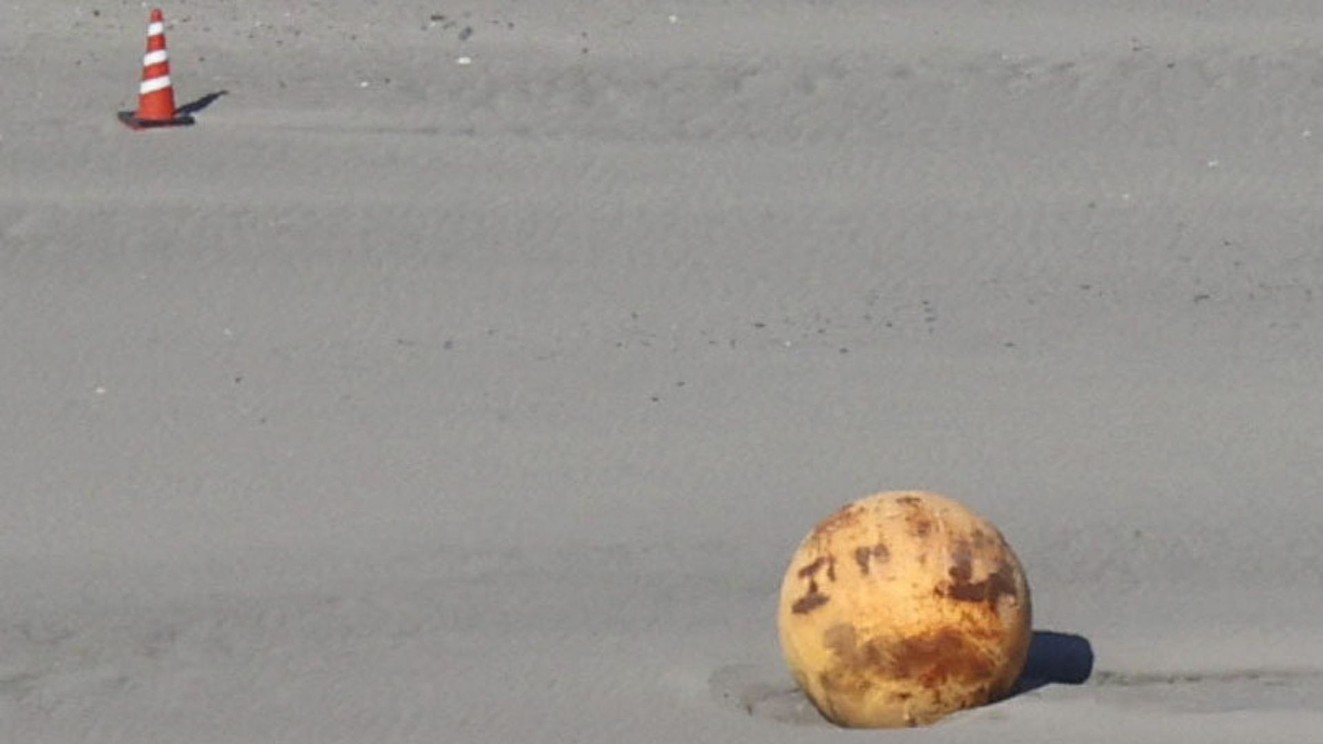 A "Dragon ball" like object has been spotted on a Japanese beach