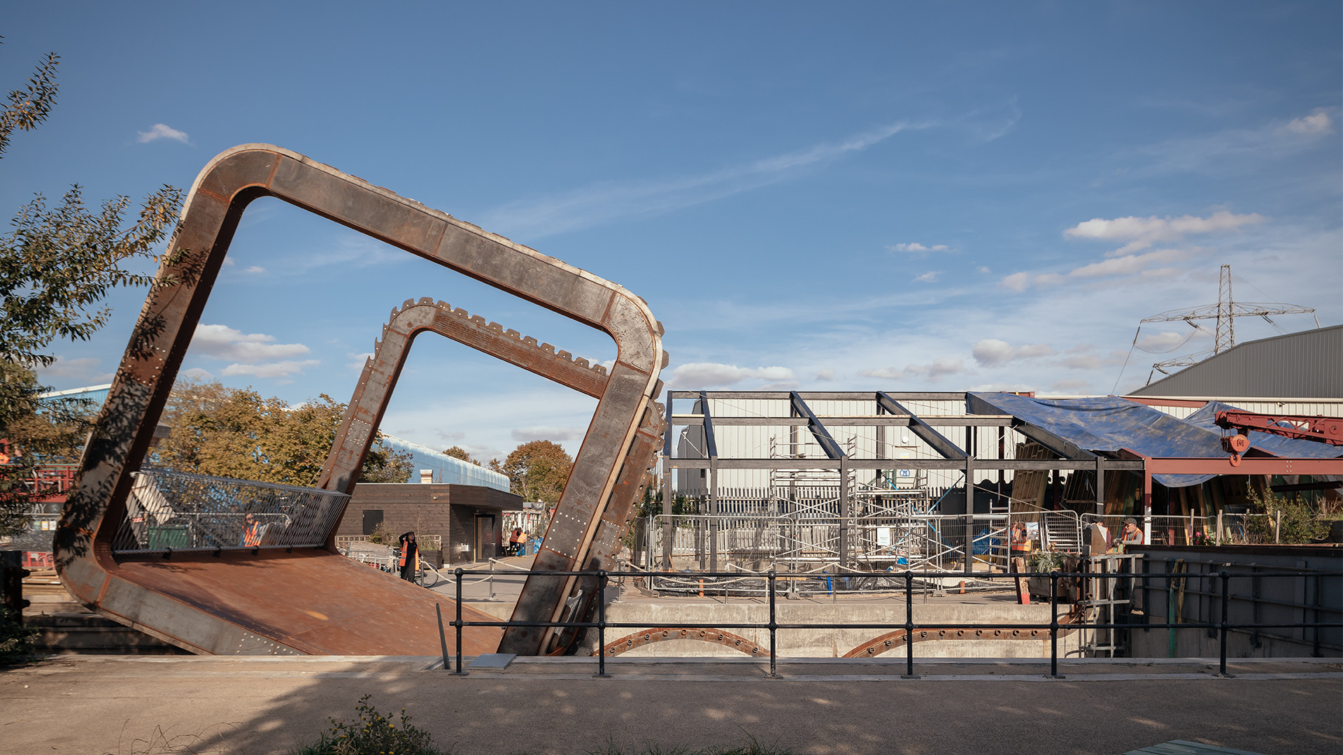 First-of-its-kind footbridge rolls, tilts, and folds to let boats pass
