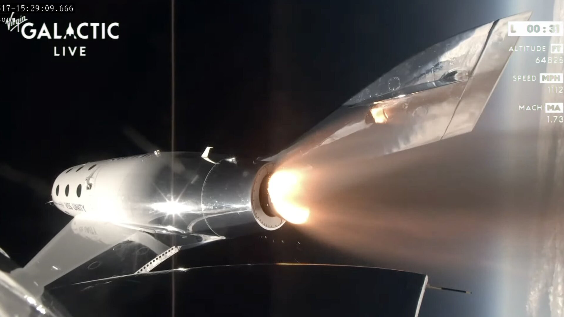 Virgin Galactic just launched its first commercial space tourism flight