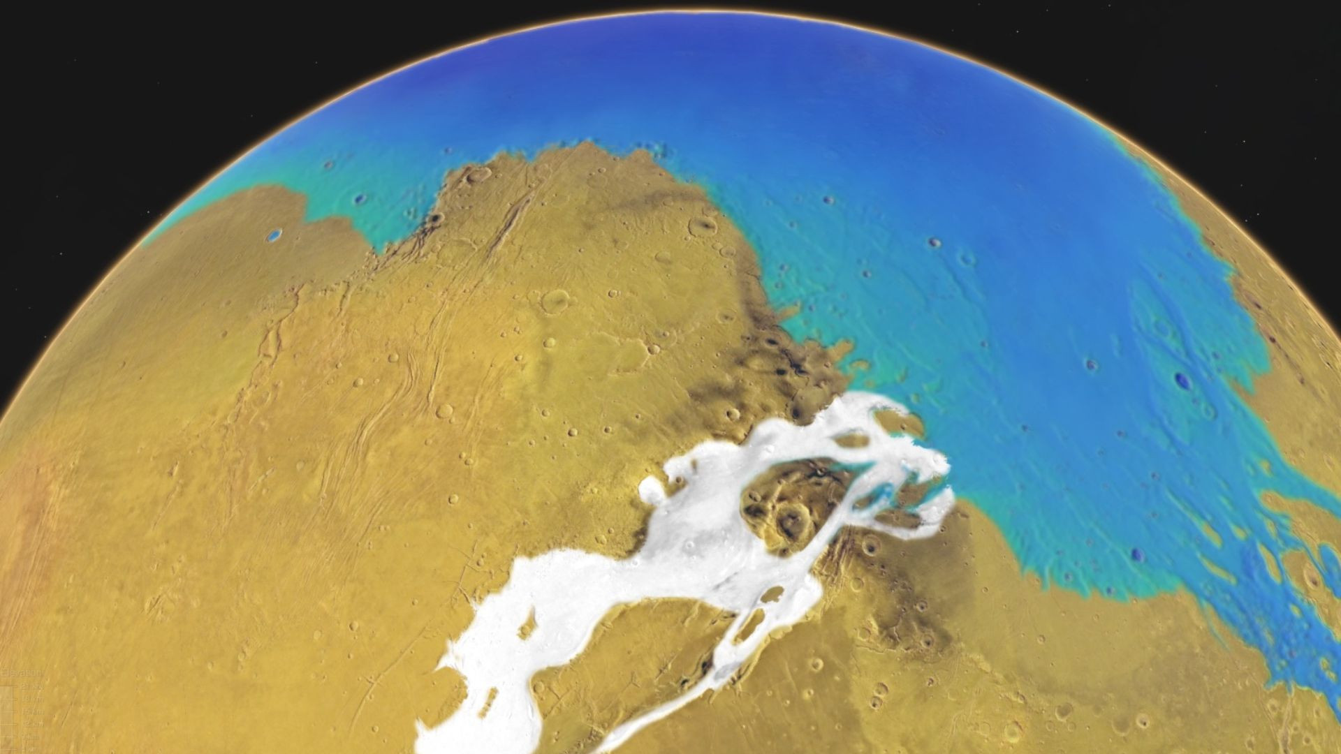 Ancient Martian water body detected by new gravity study