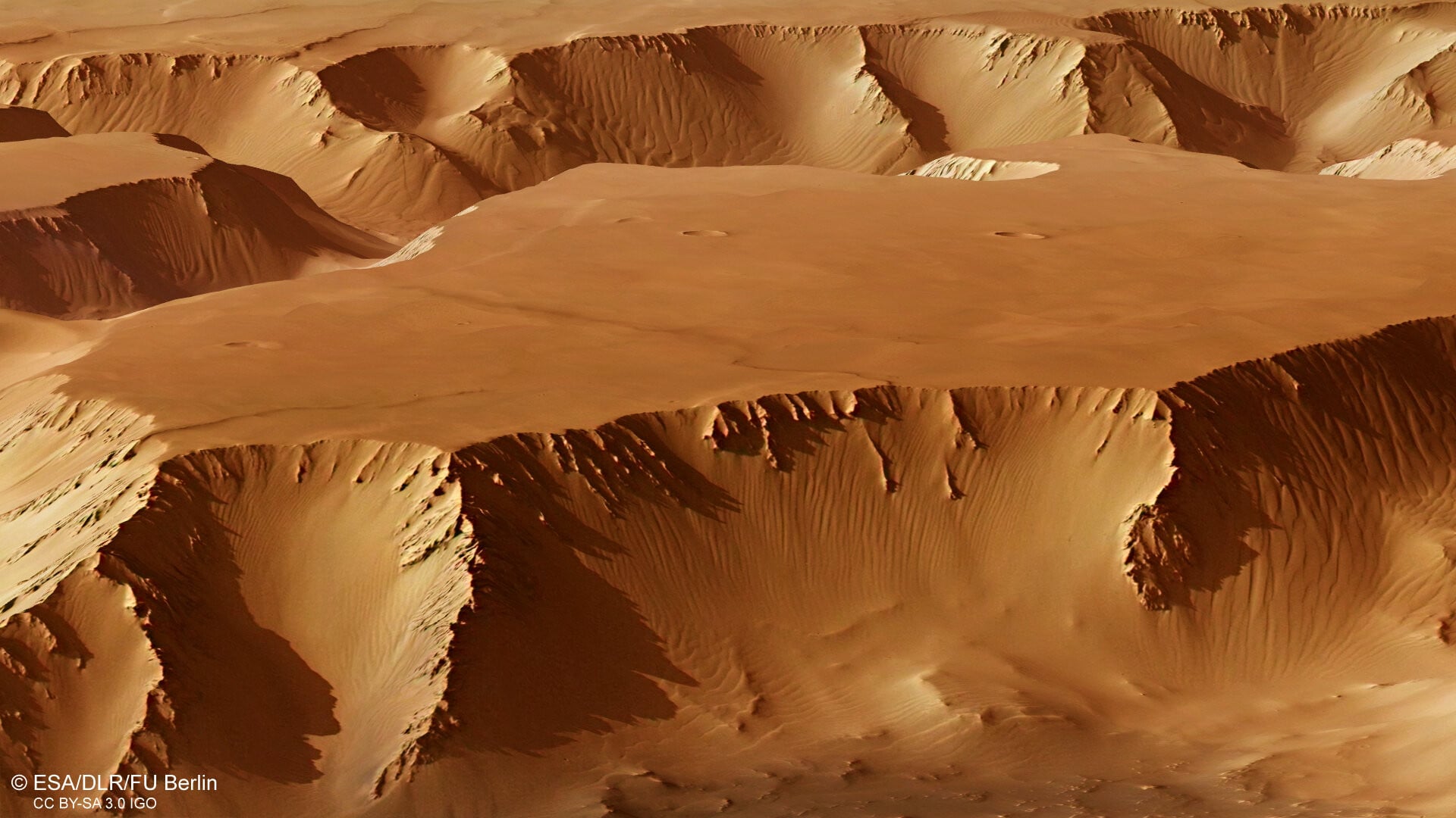 Mars Express presents stunning 3D visuals of Noctis Labyrinthus