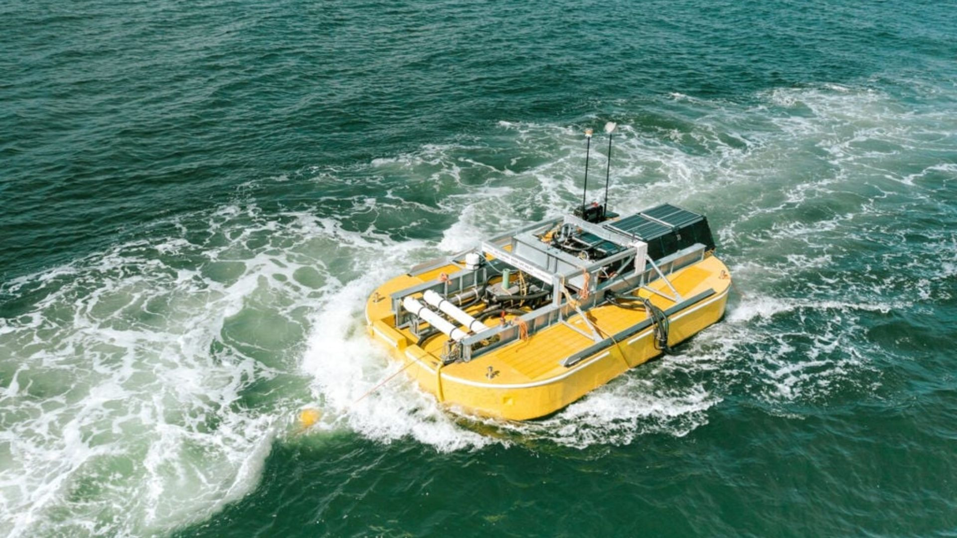 Wave-powered desalination machine filters 49,000 liters of water daily