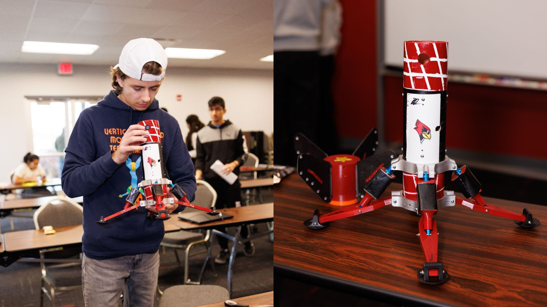 Future Elon Musks test vertical landing rockets at college
