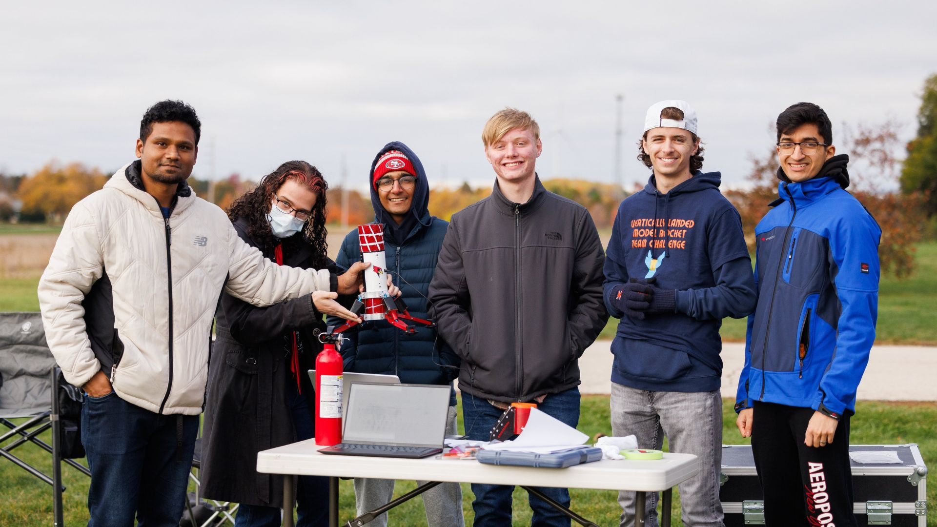 Future Elon Musks test vertical landing rockets at college