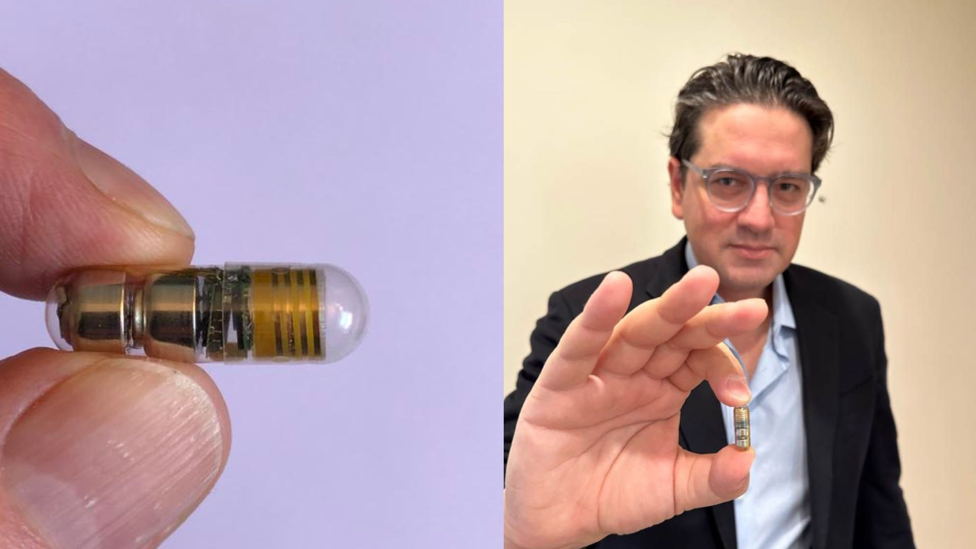 Swallowable device tracking vital signs inside the body in human trial