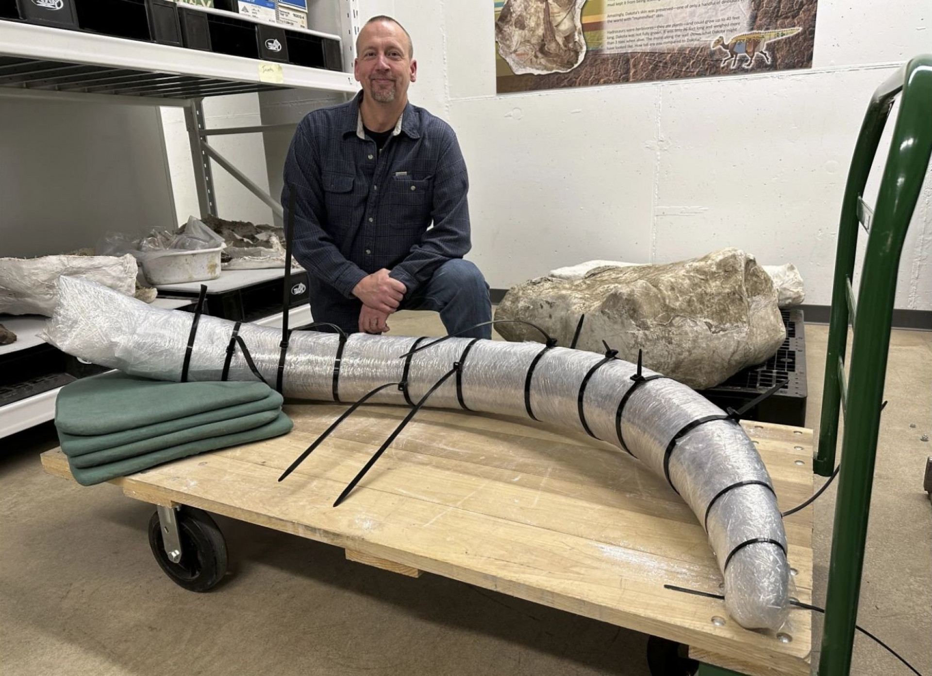 Rare mammoth tusk and specimen unearthed in North Dakota mine