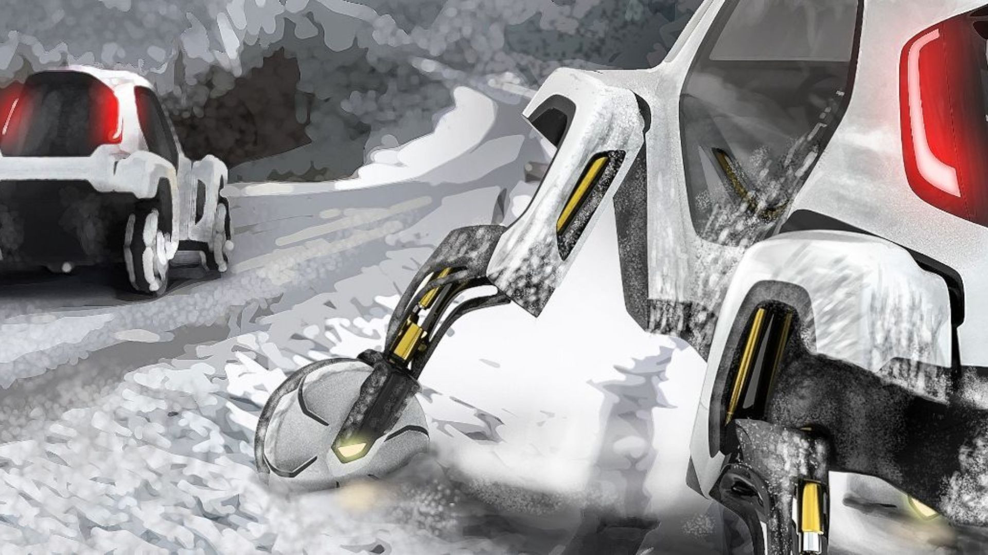 Hyundai Elevate Walking car in photos: An electric car with robotic legs