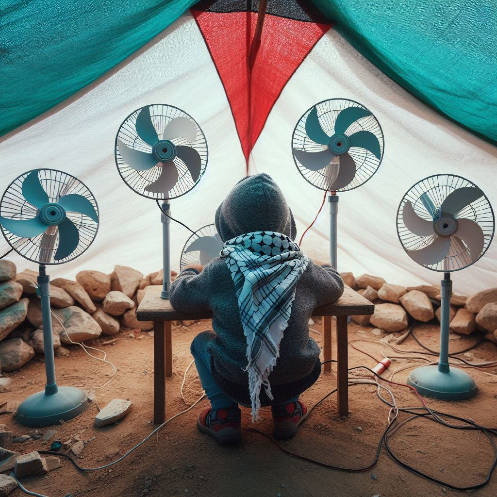 Teenage ‘Newton of Gaza’ creates system to light up family tent