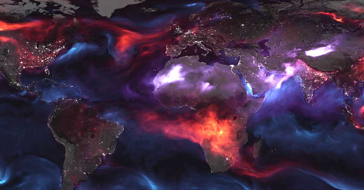 Gorgeous but Terrifying NASA Map Shows Aerosol Clouds Spread Across the ...
