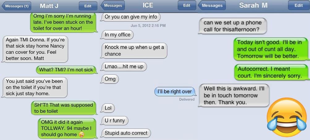 Hilarious Text Messages Fails