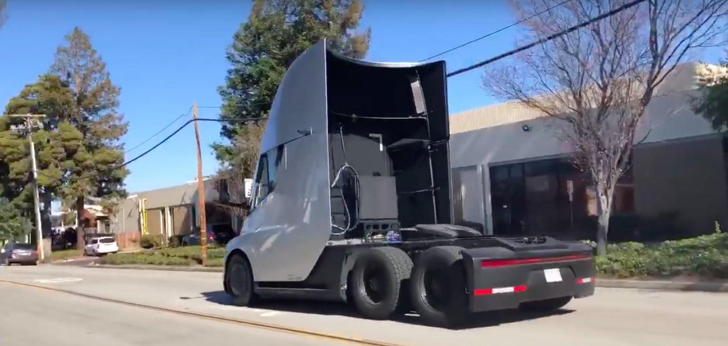 Impressive Footage Shows Tesla Semi Burning Rubber on the Street