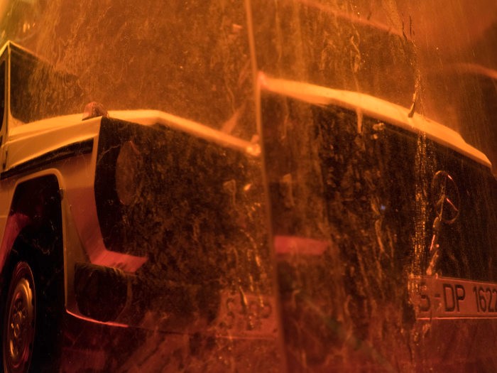 Mercedes Encases 1979 G-Class in 44.4 Tonnes of Synthetic Resin