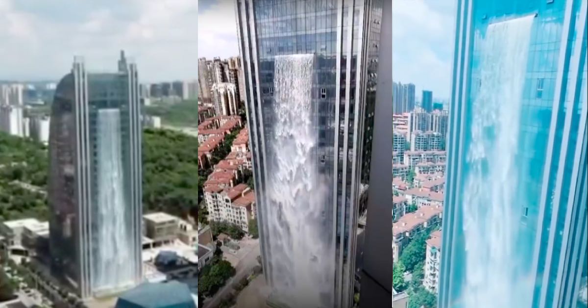 China Now Has a Skyscraper Featuring the World’s Biggest Man-Made Waterfall