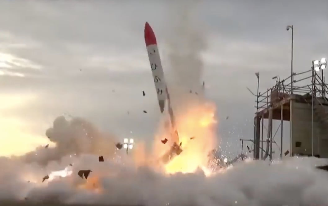 Japanese Rocket Crashes and Explodes in Flames Shortly After Launch