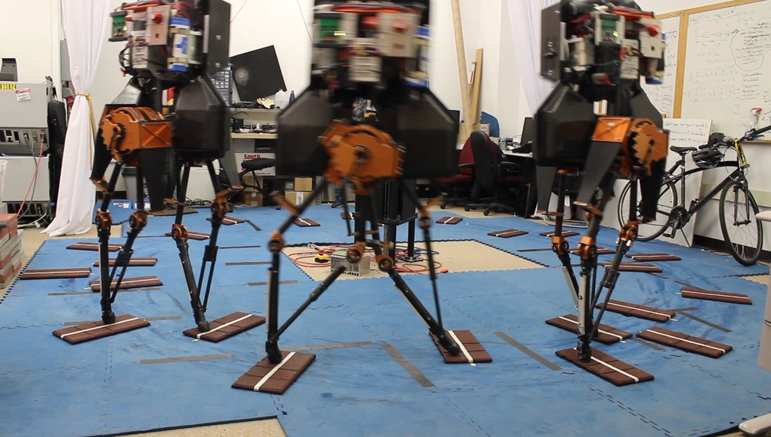 These Bipedal Robots Easily Walk Over Random Terrain of Stepping Stones
