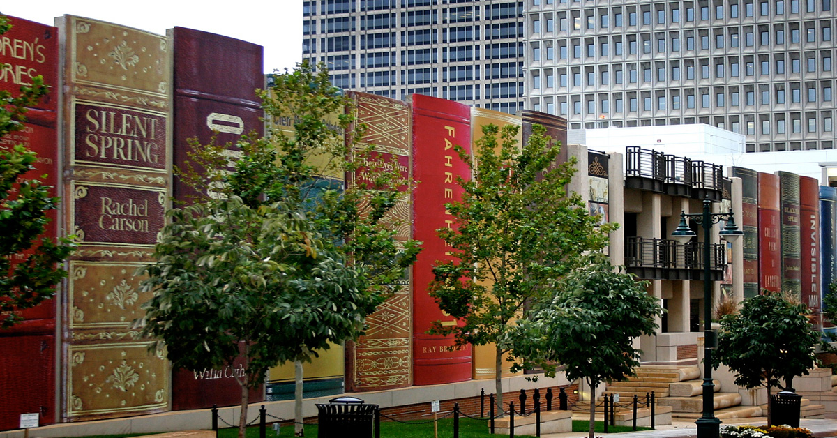 Giant Bookshelf of The Kansas City Public Library