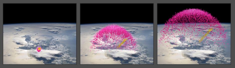 Beams of Antimatter Directed at Earth Detected Inside the Eye of a ...