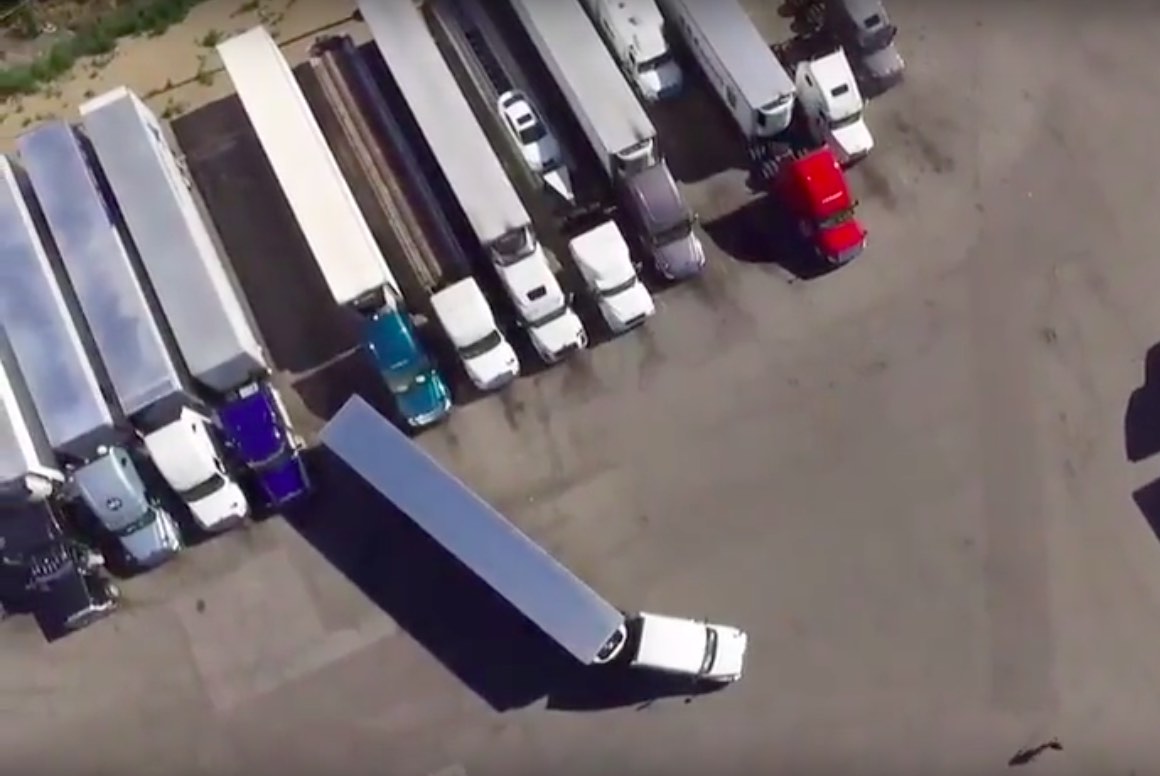 This Truck Driver's Reverse Parking Skills Will Blow Your Mind