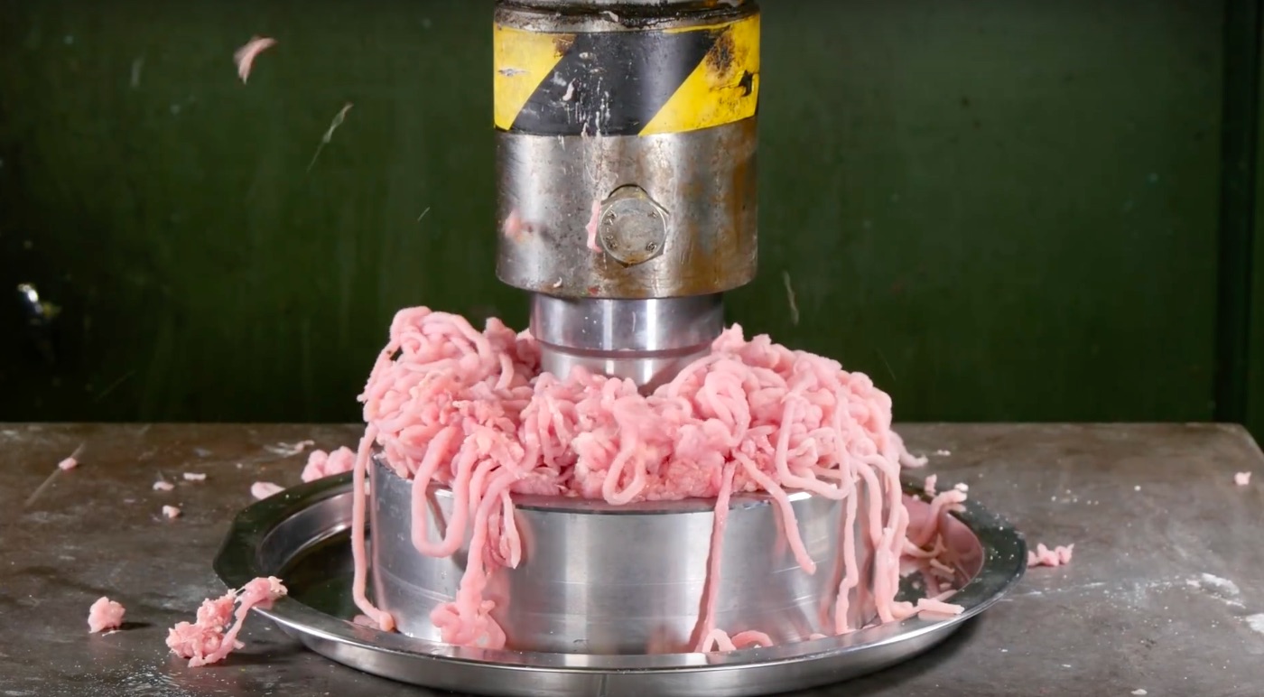 Watching This Hydraulic Press Crash a Bunch of Food Is Both Satisfying ...