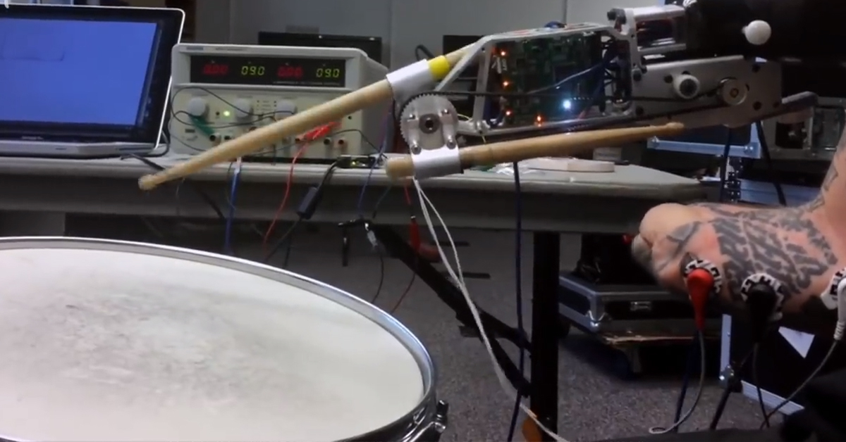Bionic Drummer Plays Twice as Fast than a Regular Human