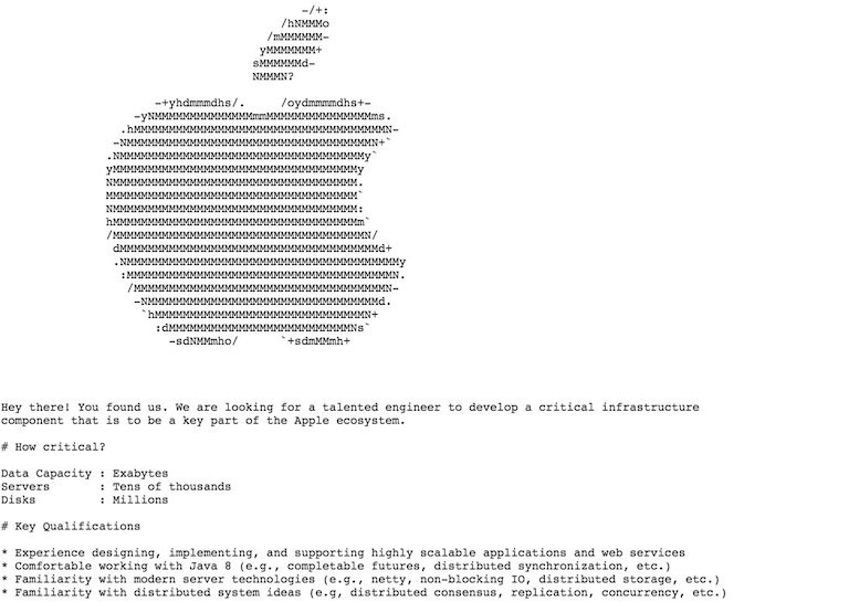 Apple Is Looking For a "Talented Engineer" With a Secret Job Listing