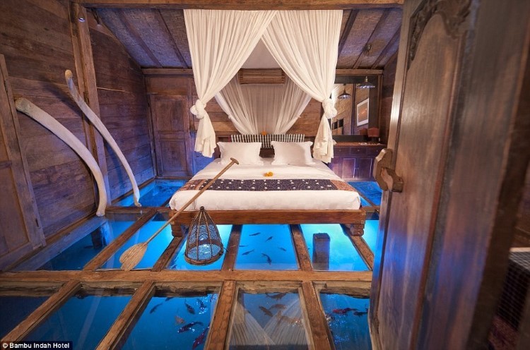 Sleep on a River in This Unique Hotel Room in Bali