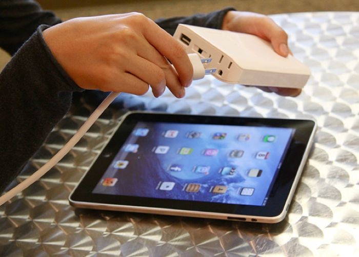 ChargeAll: small portable wall plug outlet