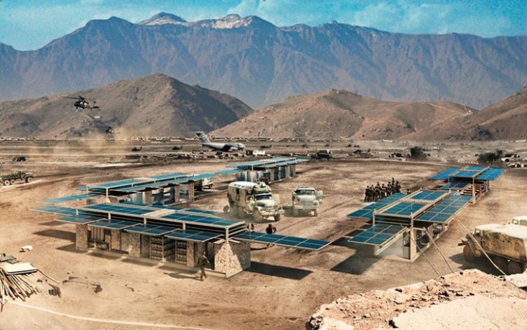 The Ecos PowerCube is a self-contained pop-up solar powered generator