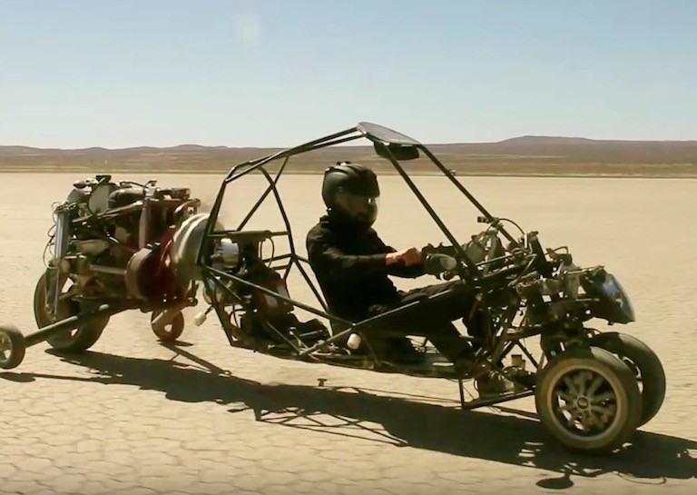 Engineer Designs Gyrocopter-Like Motorcycle Flying Car