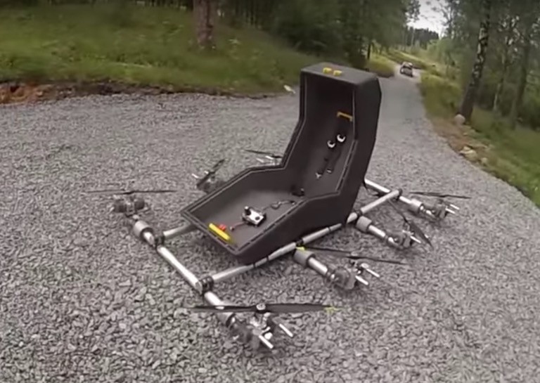Swedish Maker Creates 8-Rotor Flying Chair