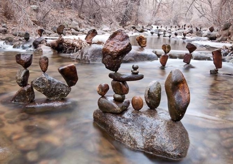 Rocks and stones that defy gravity in the name of art