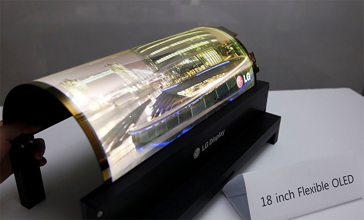Watch this LG 18 inch OLED screen bend whilst playing video