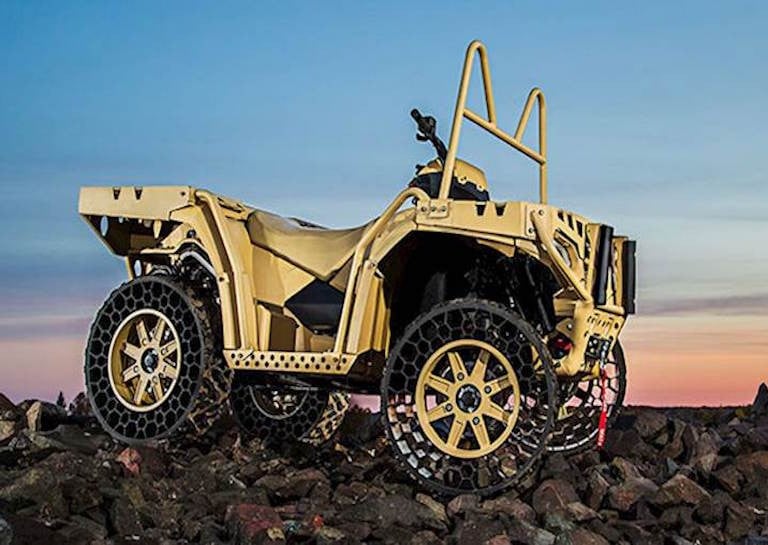 Rugged ATV with Airless Tires is Virtually Indestructible
