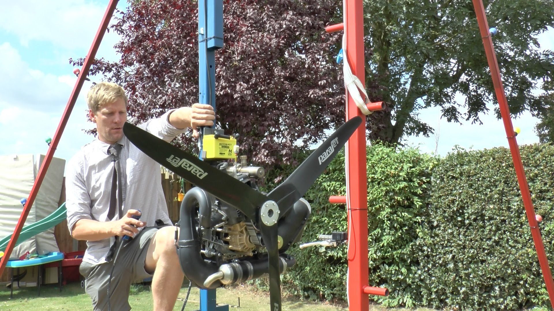 Colin Furze Builds a Rotary Powered Incredibly Dangerous 360˚ Swing