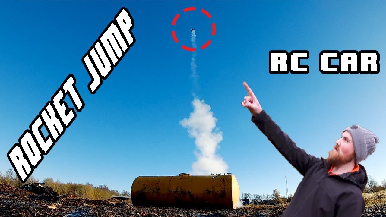 Watch this Rocket Powered RC Car Attempting for a World Record Jump