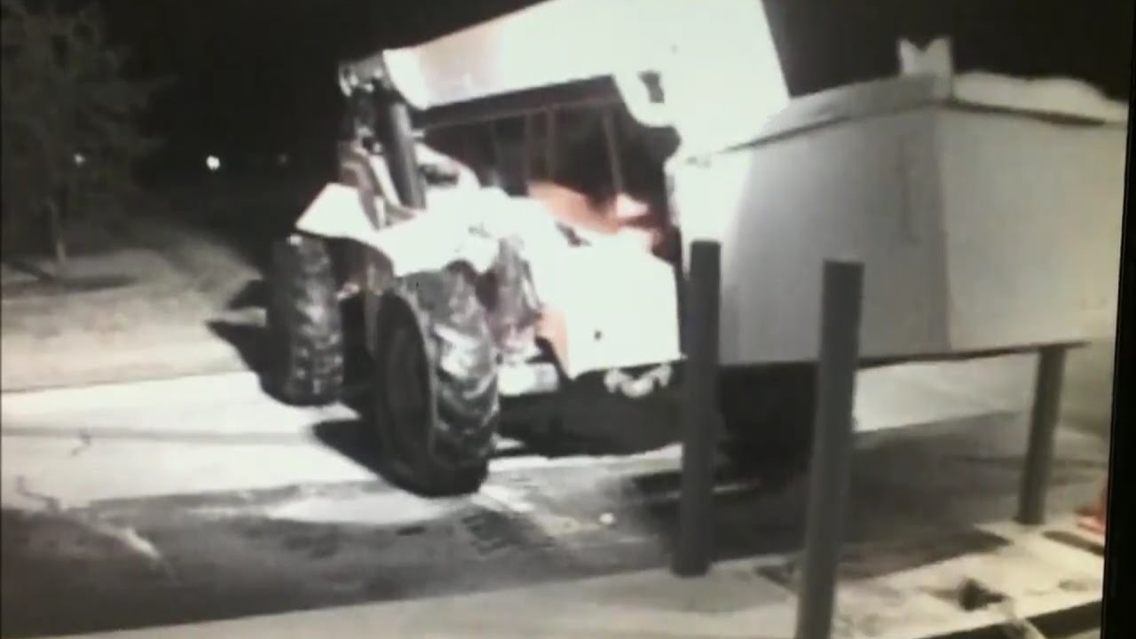 These Thieves Used A Gigantic Forklift to Steal A Bank ATM