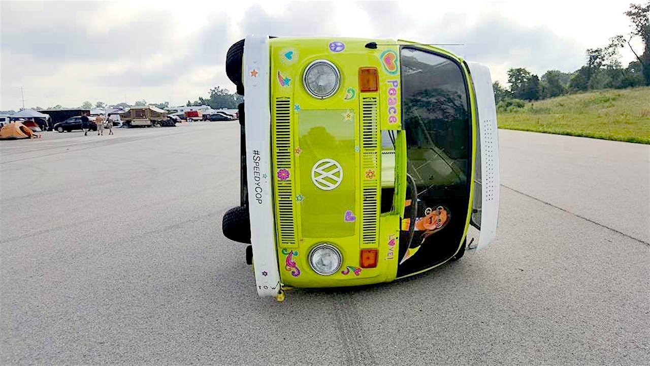 This Sideways VW Van Is the Wackiest Race Car We've Ever Seen