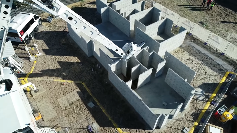 A Bricklayer Robot Can Lay House Walls in Three and a Half Regular Shifts
