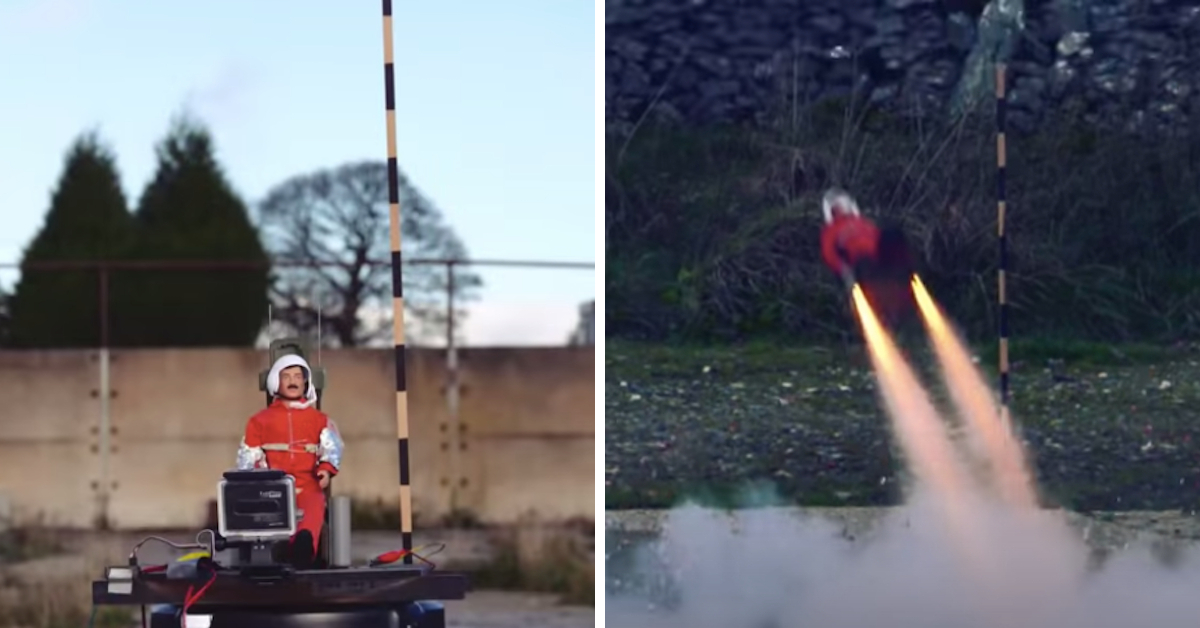 YouTuber Launches Out of a Rocket-Powered Ejection Seat