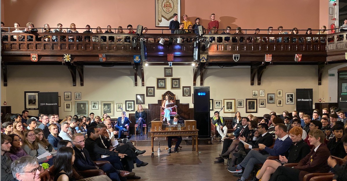 IBM Robot Discusses the Dangers of AI at Cambridge Union Debate