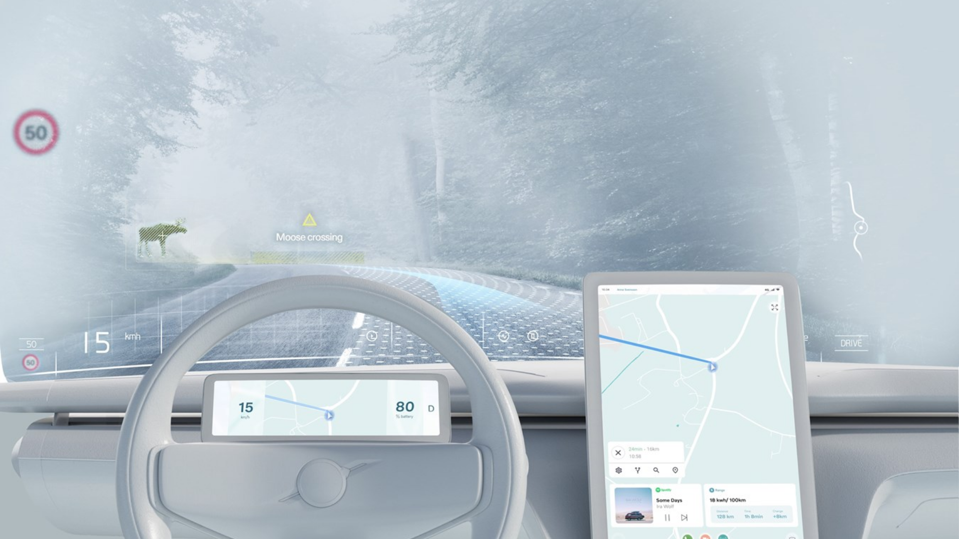 Volvo's New Display Screens Could Span the Entire Front Window