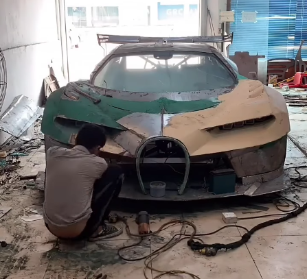 Chinese Mechanic Builds Drivable Bugatti Vision Gran Turismo Replica