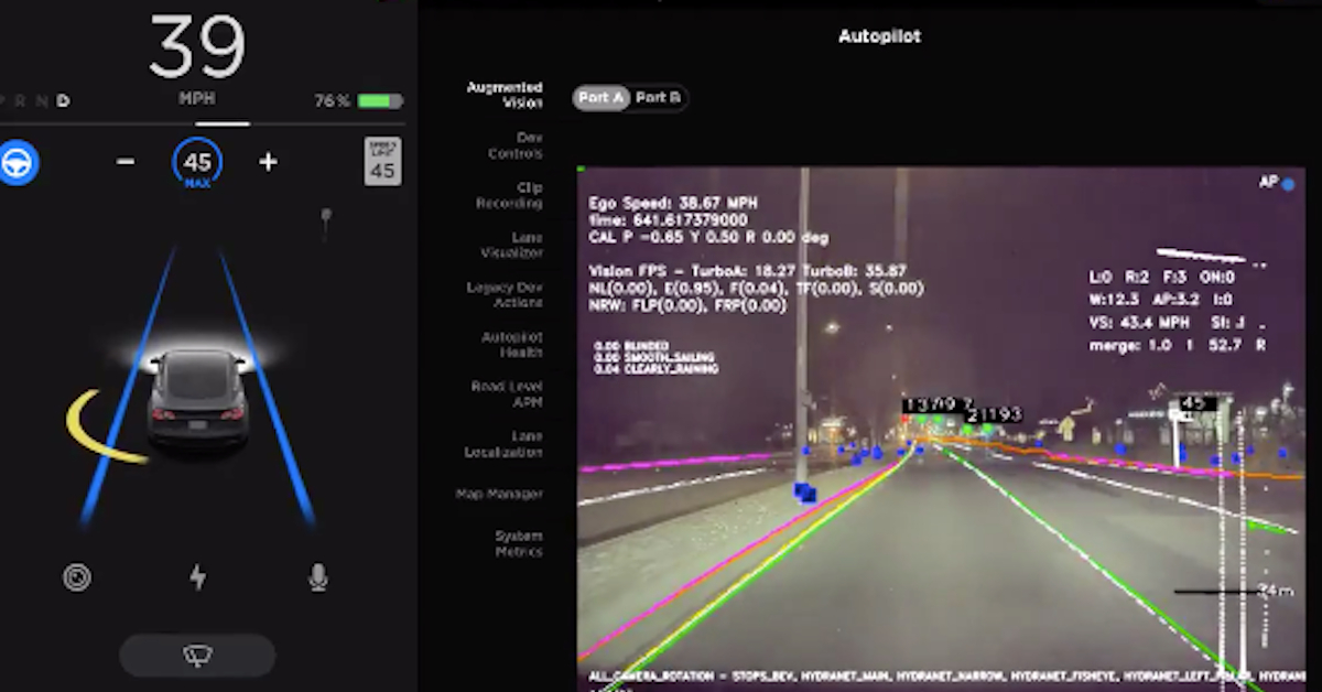 Tesla Hacker Uncovers Augmented Reality View in Autopilot