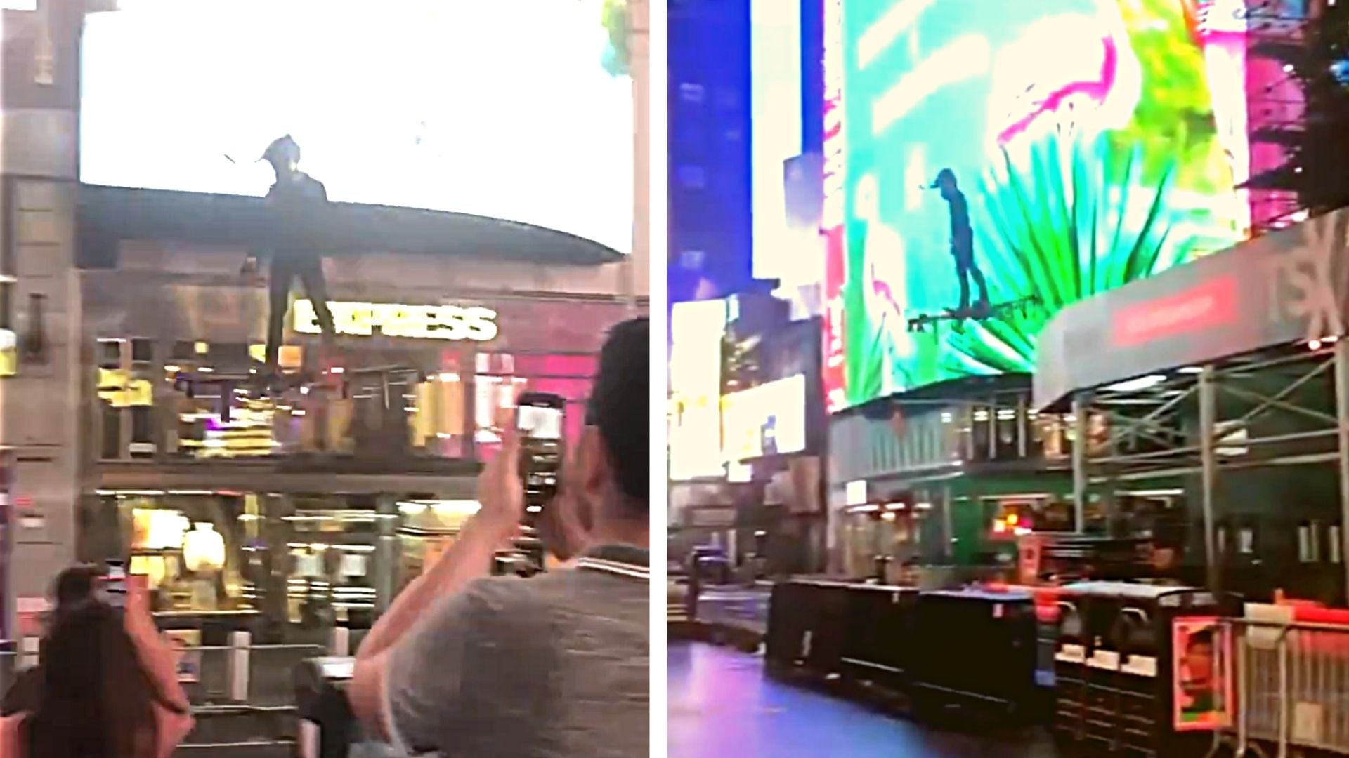 YouTube engineer was spotted flying through Times Square on a colossal ...