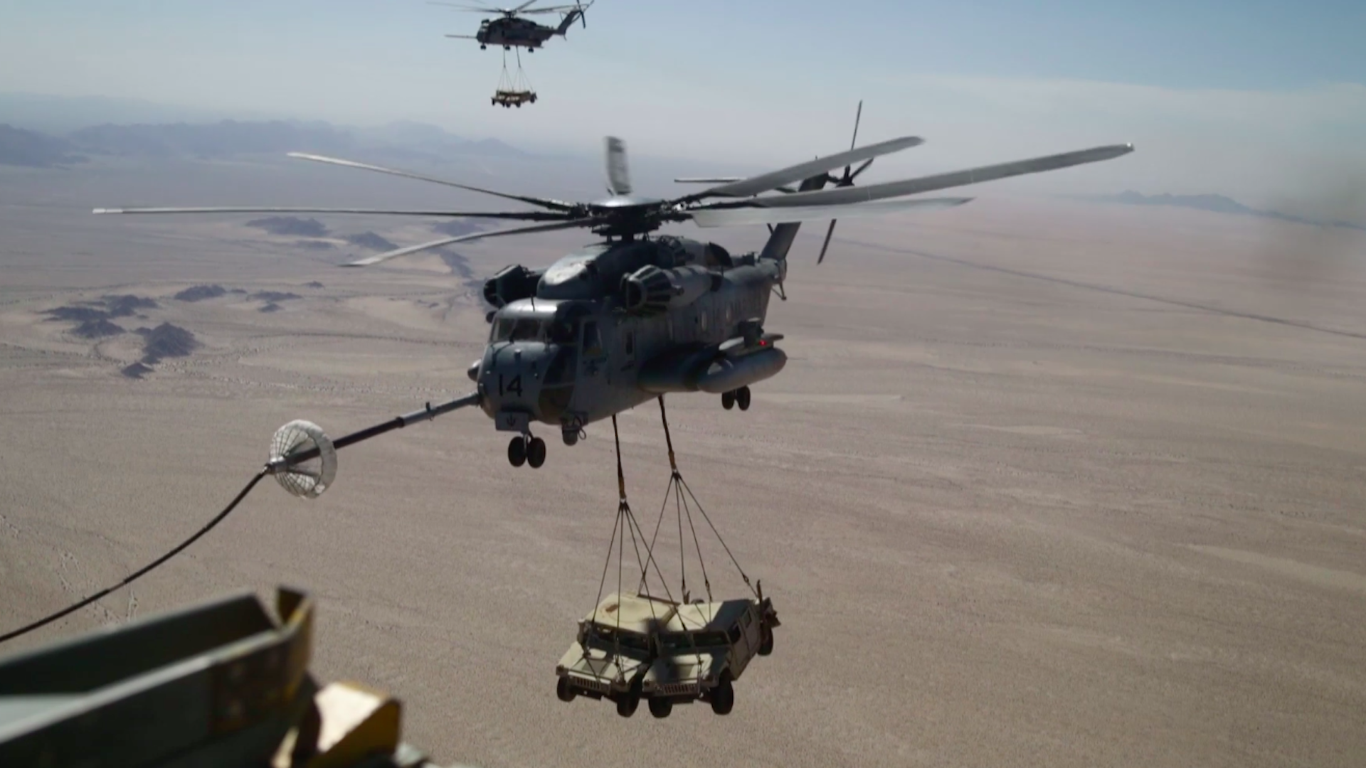 US Marines Share New Video of CH-53E Helicopters Refueling Mid-Air