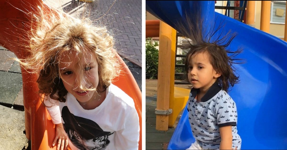 Parents Share Funny Photos, Complain About Static Electricity in ...