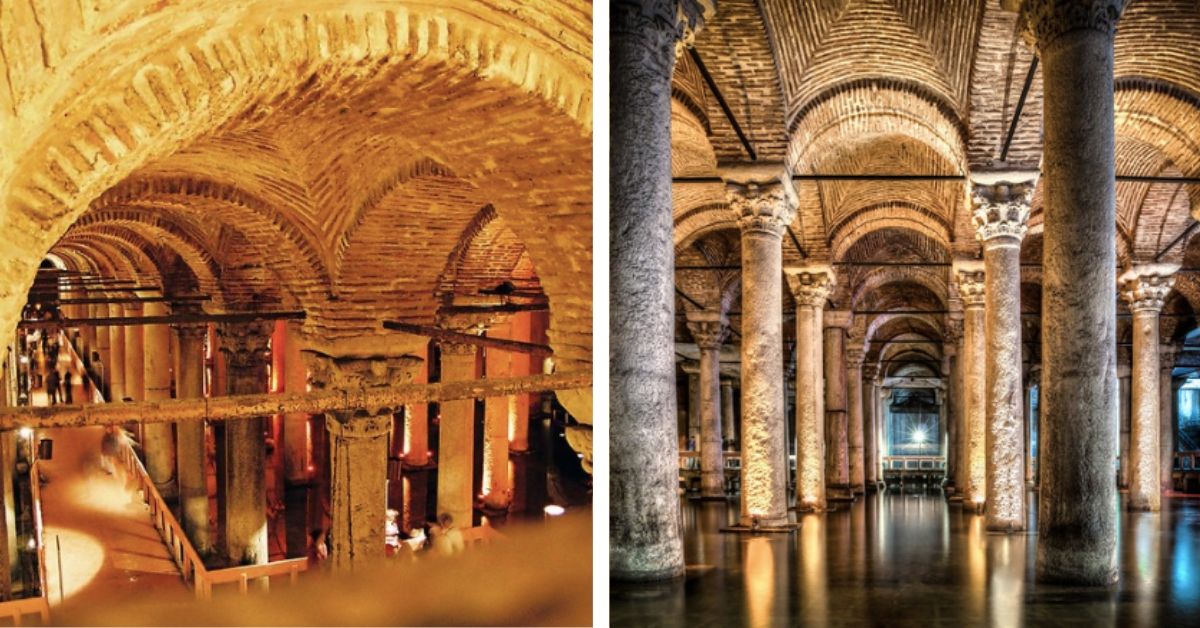 Expansive Basilica Cistern Built From Salvaged Ruins